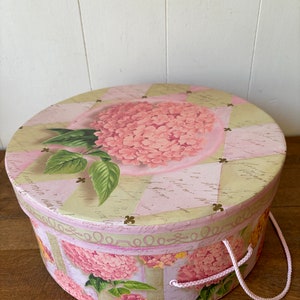 PINK! /vintage Floral Hatboxes /2001 / Set of 3 / Tina Higgins - Etsy