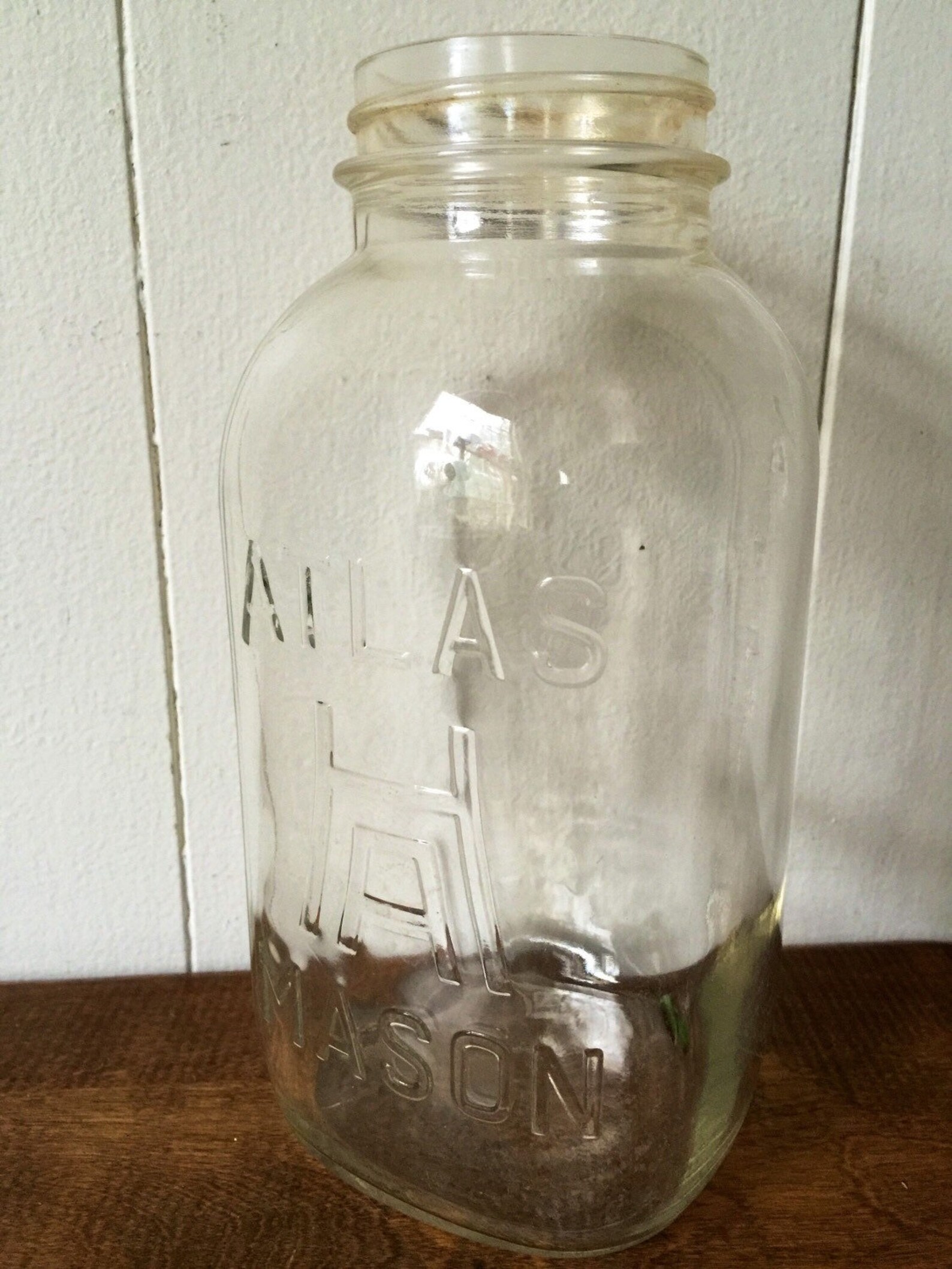 Vintage Hazel Atlas Mason Jar/ Atlas Half Gallon Mason - Etsy