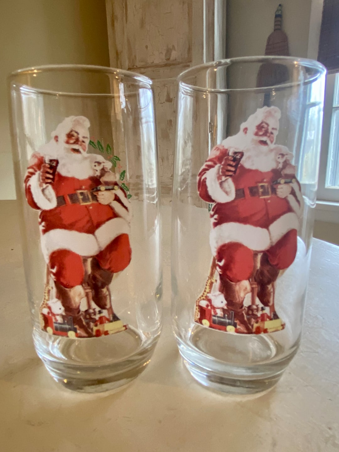 Vintage Coca-cola Santa Glass: Haddon Sundblom, 1960s Collectible - Etsy