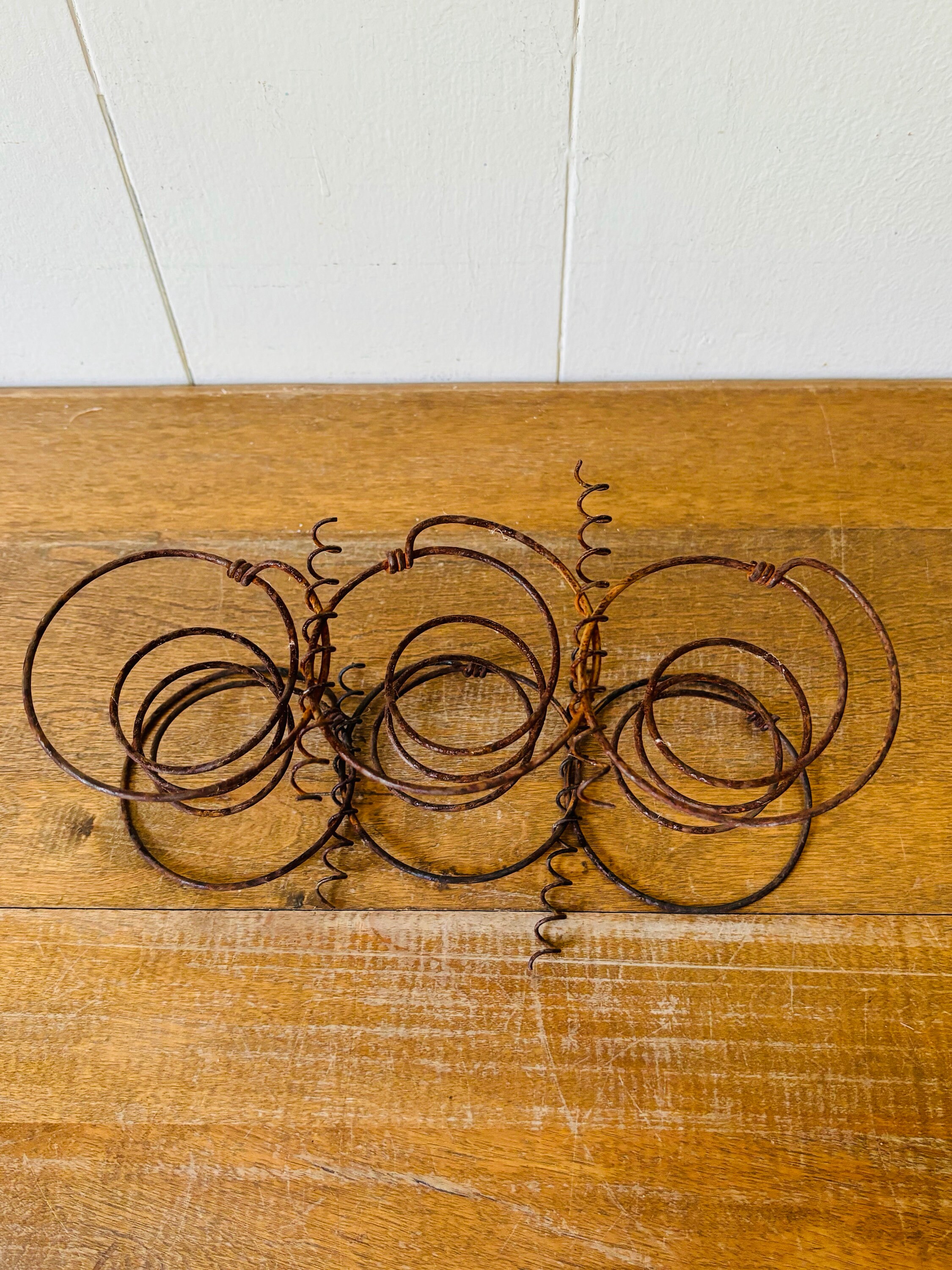 Rusty Connected Wire Springs/metal Salvage/set of 3/ Vintage Mattress ...