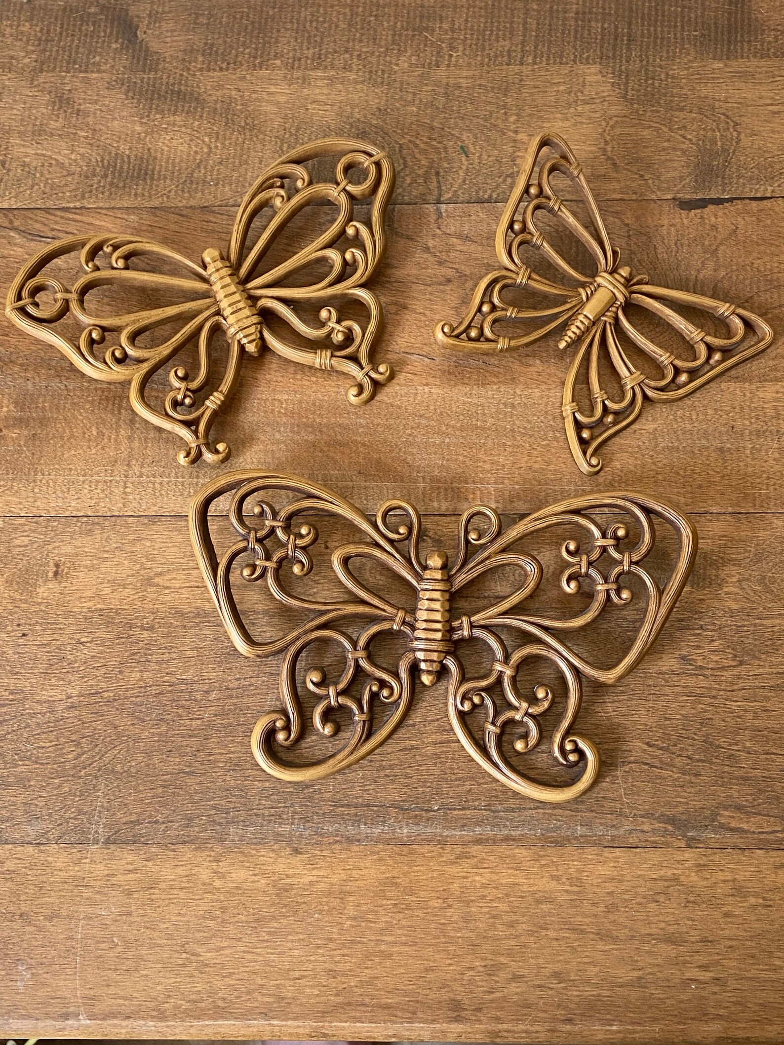 1978/vintage Syroco Butterflies/ Syroco Inc./set of 3/made in - Etsy