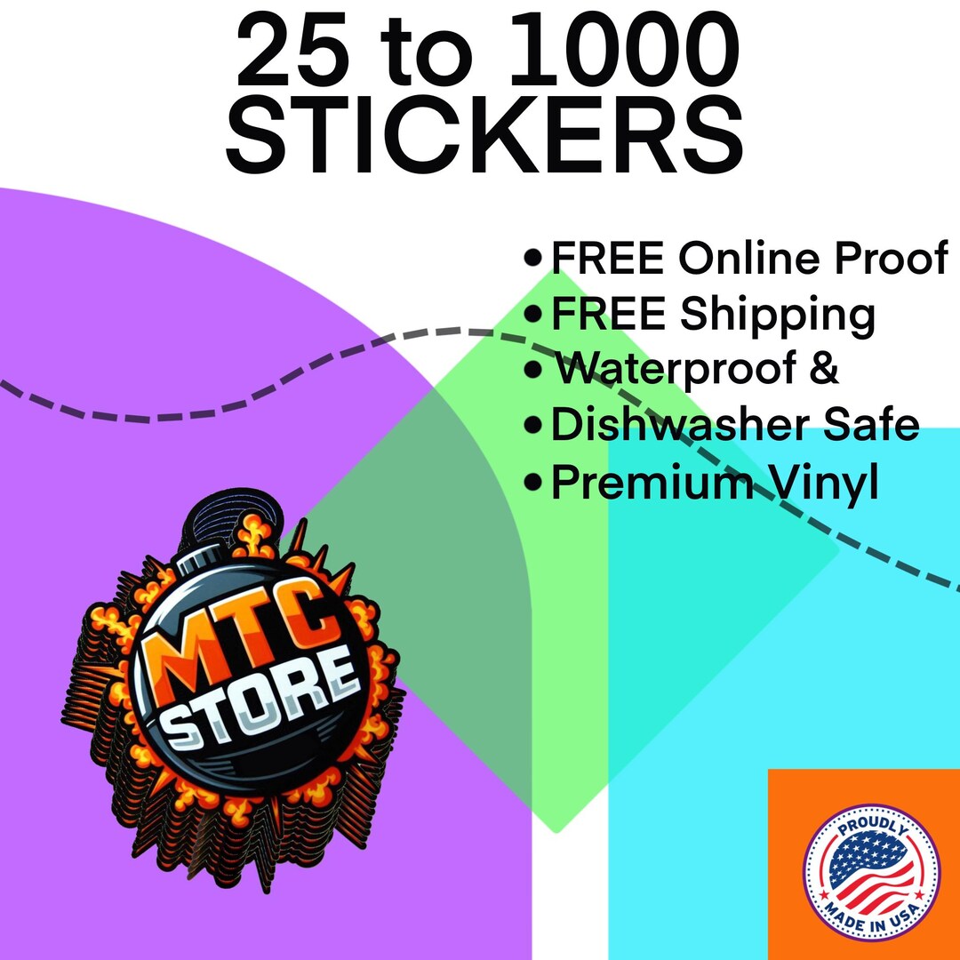 Custom Stickers Set Personalized Sticker Pack Vinyl Decal Set ...