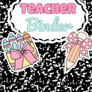 Cute Teacher Binder Covers & Spine Inserts Bundle | Printable Binder ...