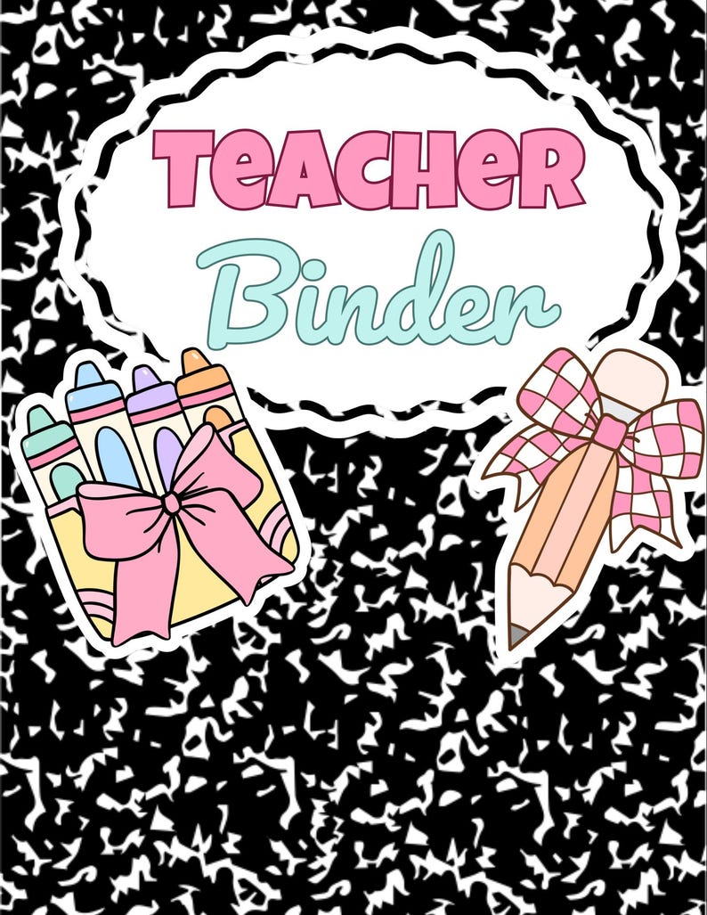 Cute Teacher Binder Covers & Spine Inserts Bundle | Printable Binder ...