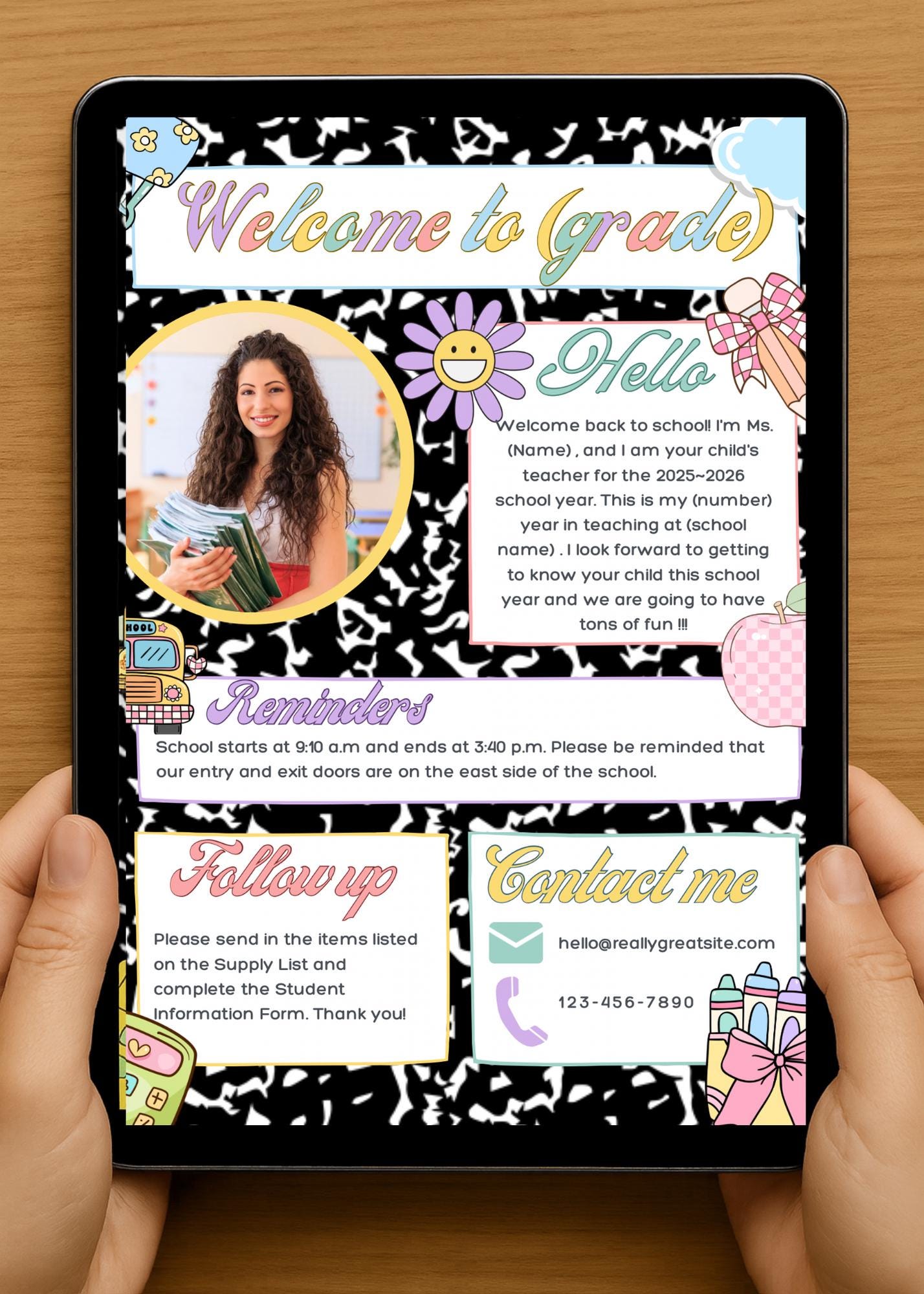 Editable Welcome Letter Template for Teachers | Back to School ...