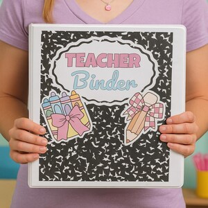 Cute Teacher Binder Covers & Spine Inserts Bundle | Printable Binder ...