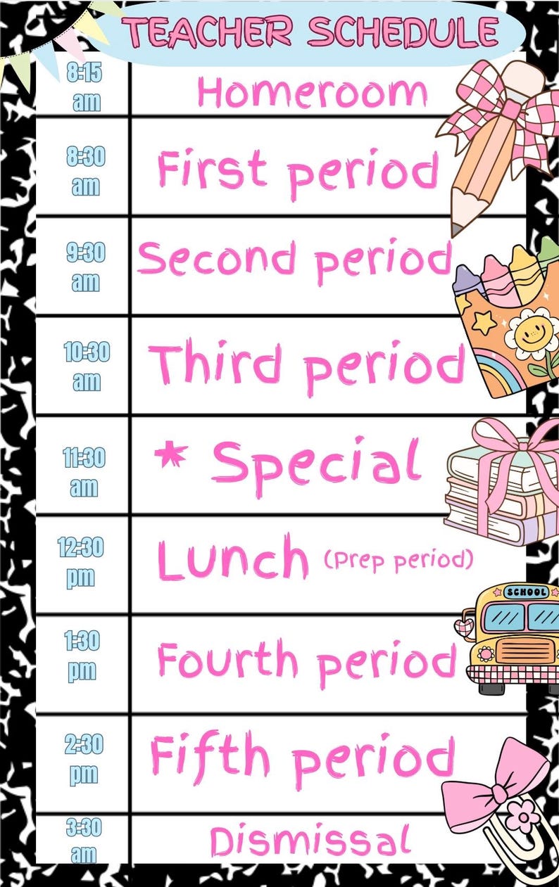 Teacher Lanyard Schedule Cards: Editable Printable ID (pdf/canva ...
