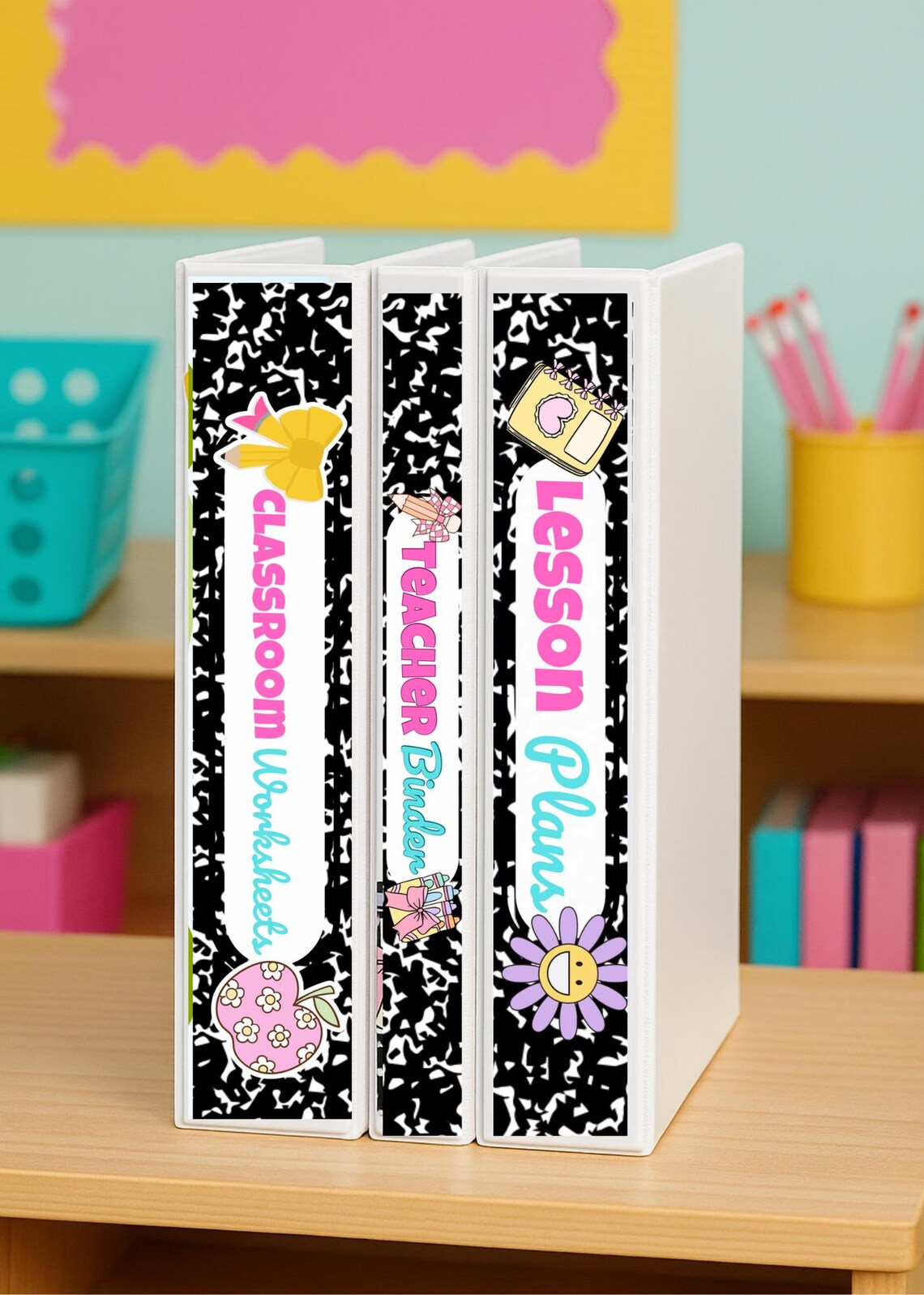 Cute Teacher Binder Covers & Spine Inserts Bundle | Printable Binder ...