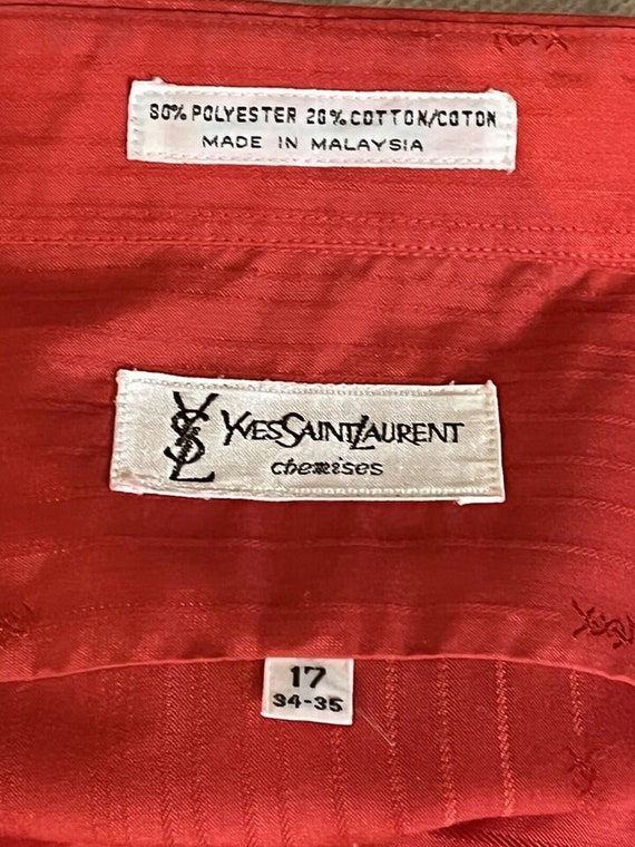 Yves Saint Laurent YSL Red Logo Monogram Long Sleeve … - Gem