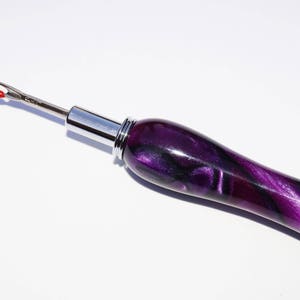 Seam Ripper, Acrylic Seam Ripper, Dark Purple Swirl, Hand Turned, Self ...
