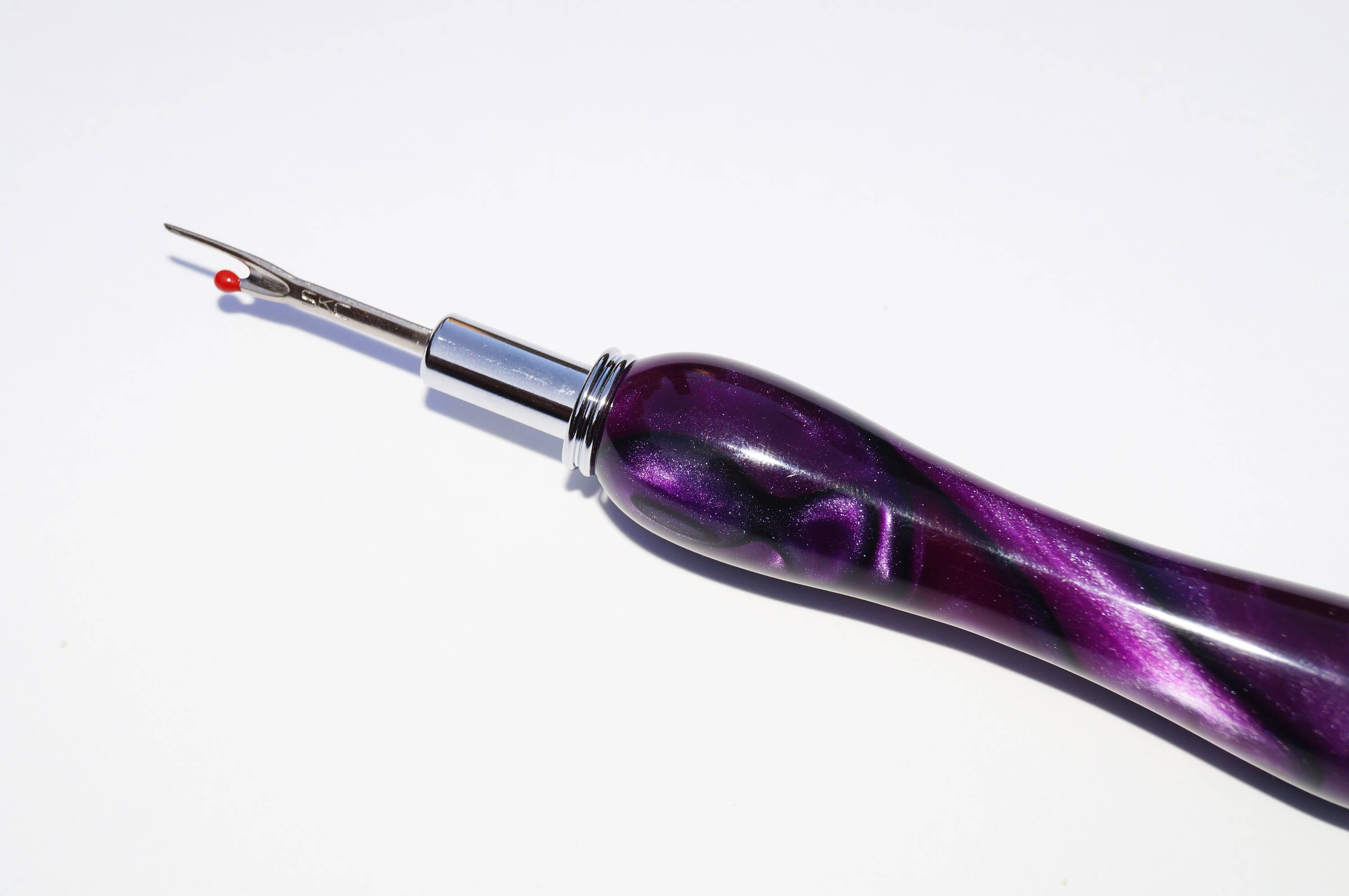 Seam Ripper Acrylic Seam Ripper Dark Purple Swirl Hand - Etsy
