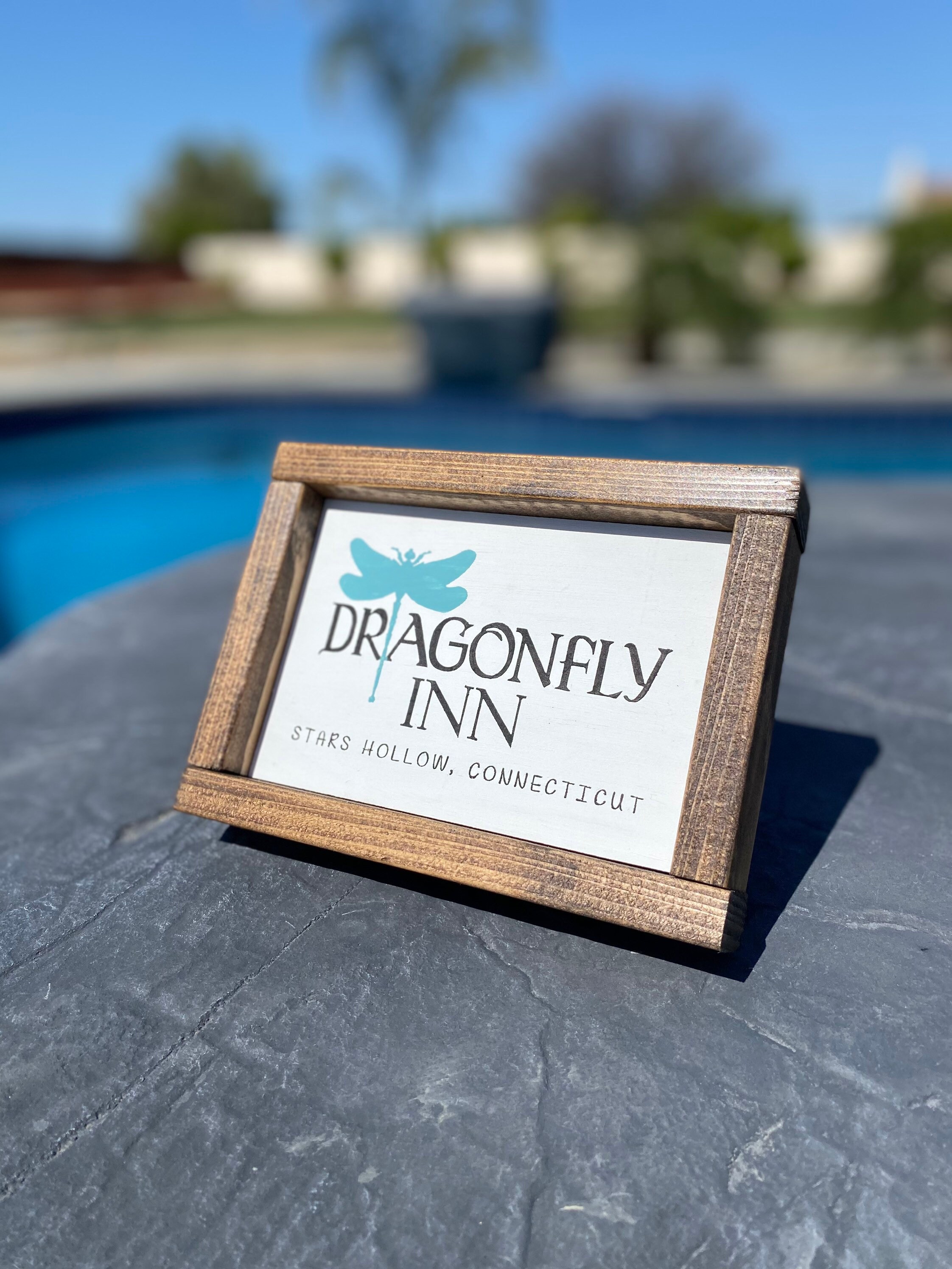 Dragonfly Inn Sign/wood/decor/tiered Tray/shelf/decor/coffee - Etsy UK