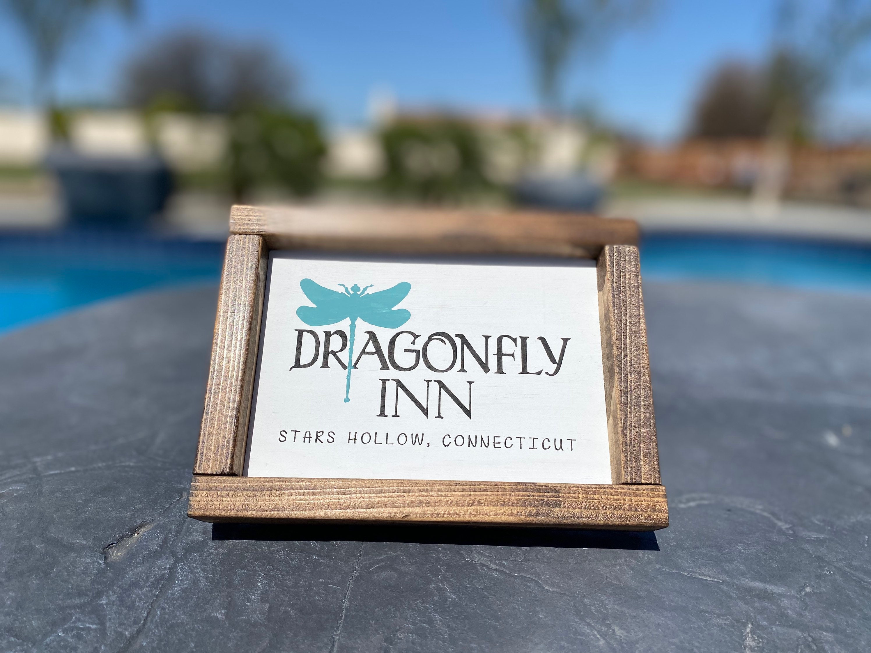 Dragonfly Inn Sign/wood/decor/tiered Tray/shelf/decor/coffee - Etsy UK