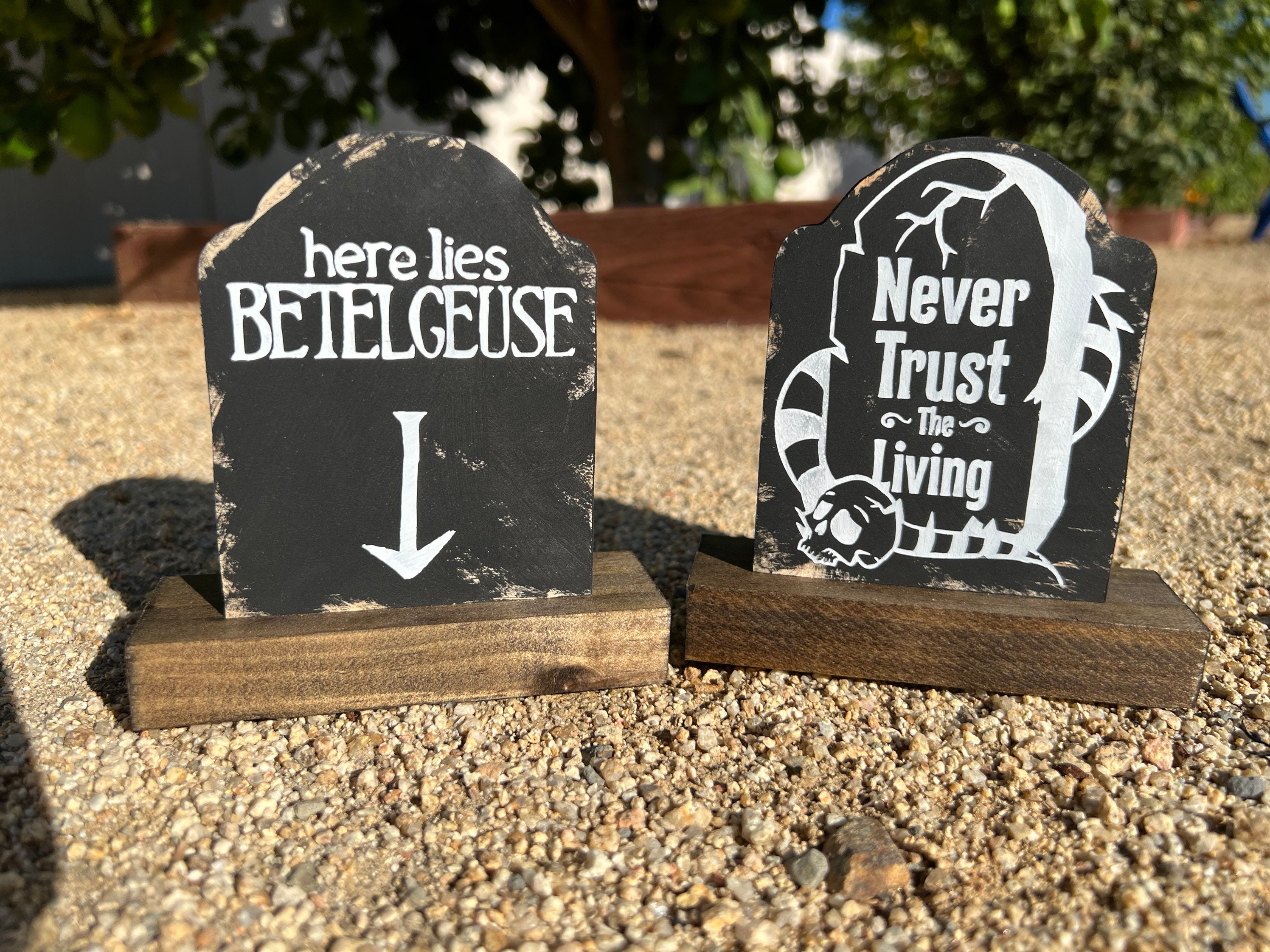 Tombstone/beetlejuice/inspired/wood - Etsy