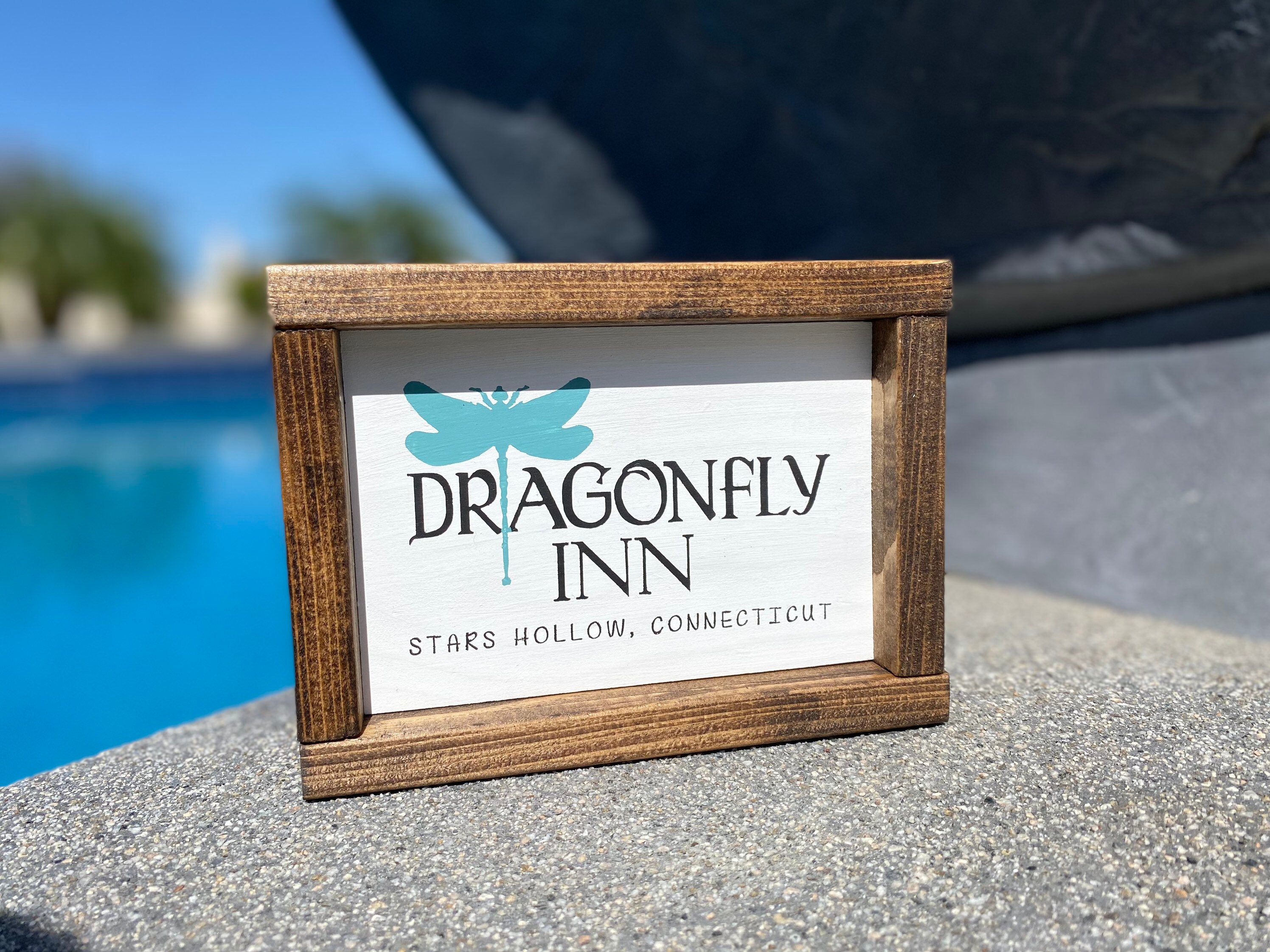Dragonfly Inn Sign/wood/decor/tiered Tray/shelf/decor/coffee - Etsy UK