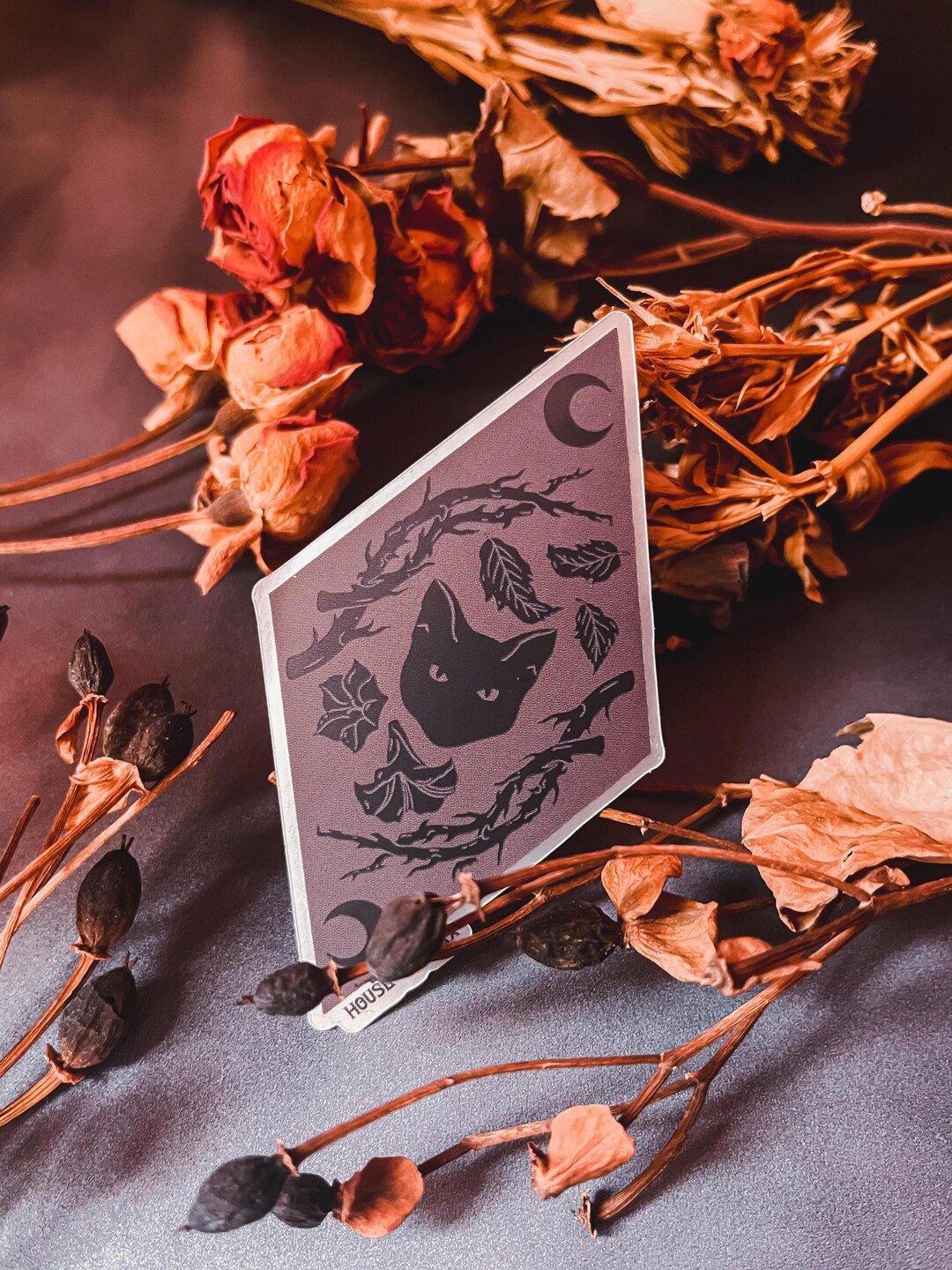 Midnight Meow Poison Cat Thorn Sticker - Etsy
