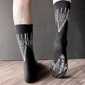 Gothic Gable Socks: Witchy Goth Fashion Accessory - Etsy