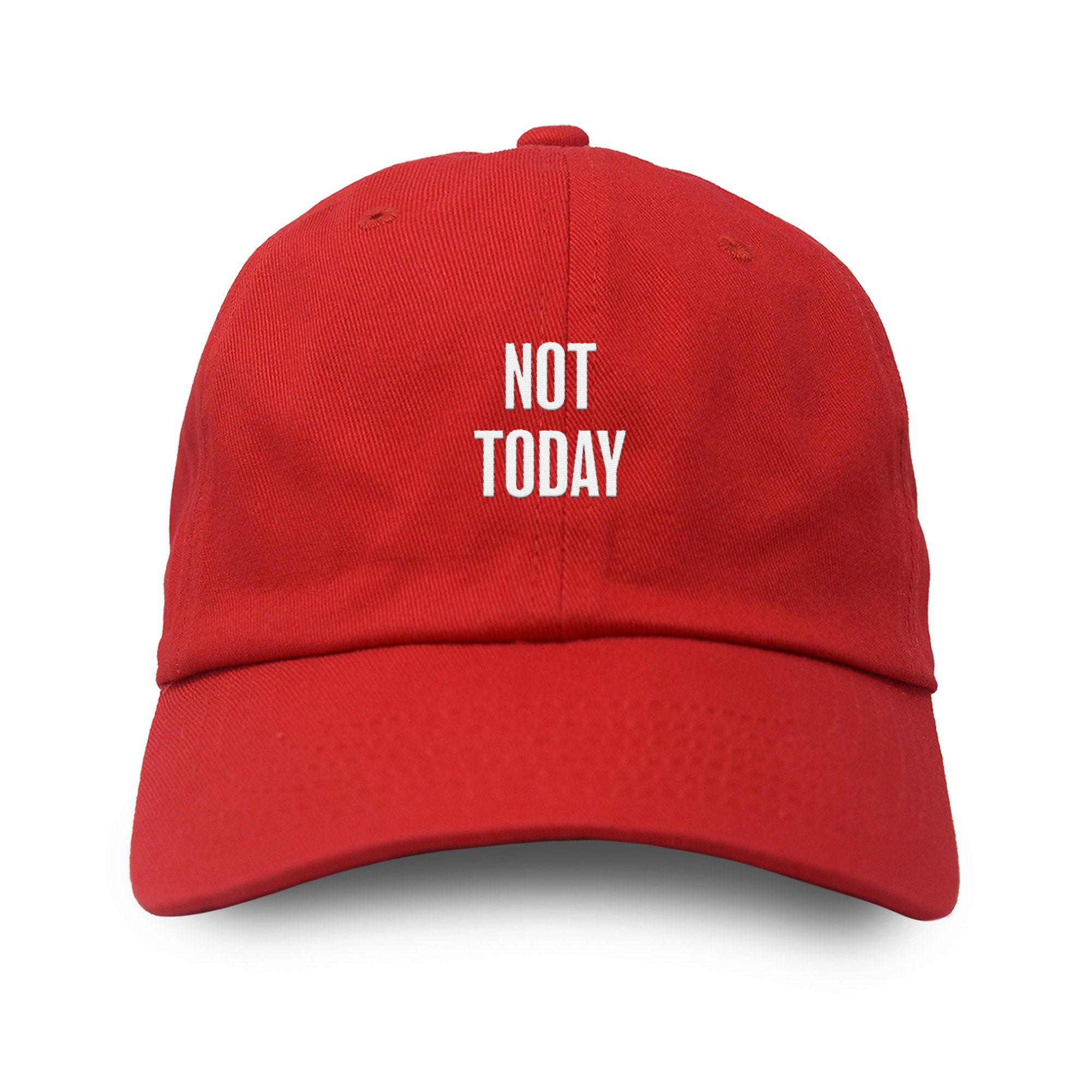 Not Today Embroidered High Quality Premium Cotton 6 Panel - Etsy
