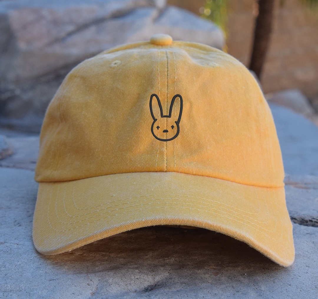 Bad Bunny Rabbit 6 Panel Baseball Cap Embroidered Pigment Dyed Cotton ...