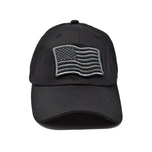 USA Hook and Loop American Flag Front Patch Adjustable Baseball Cap ...