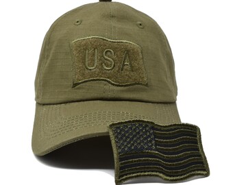 USA Hook and Loop American Flag Front Patch Adjustable | Etsy