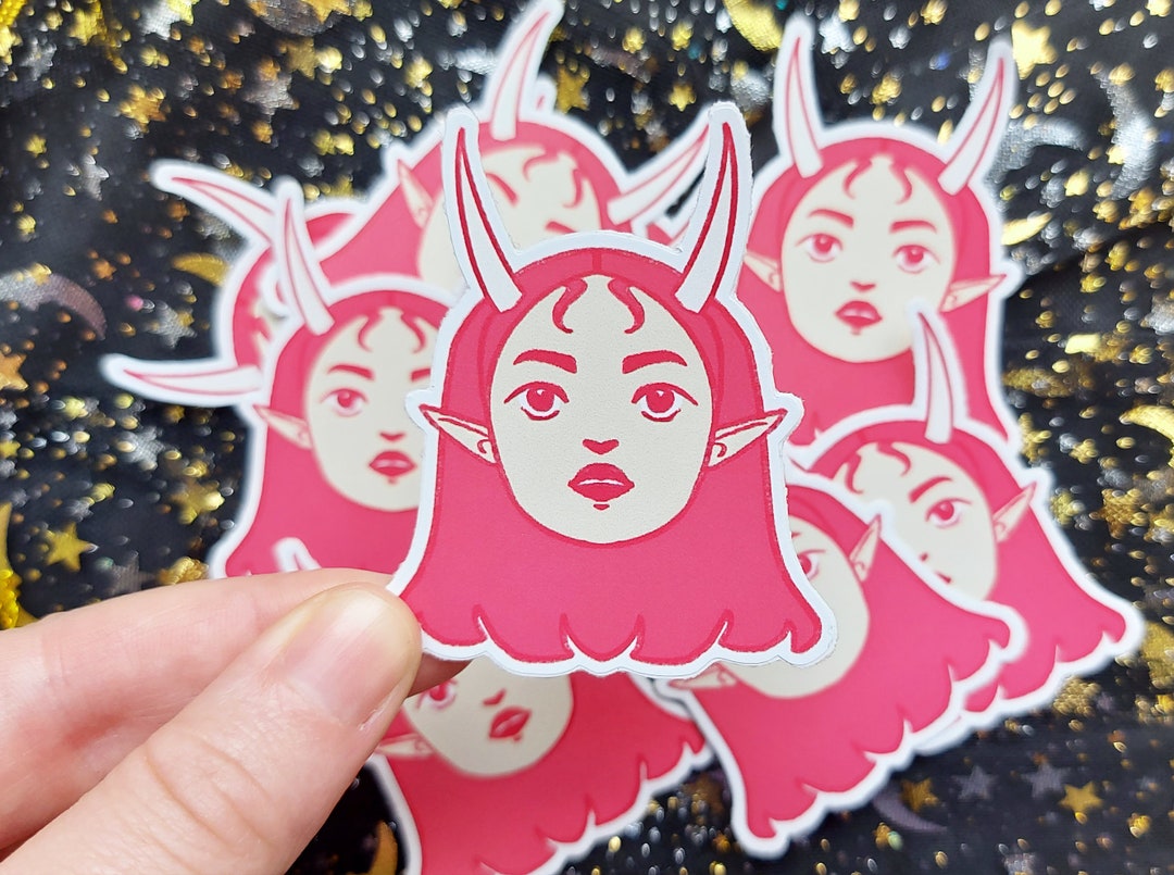 Demon Girl Sticker - Etsy