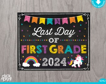 INSTANT DOWNLOAD Last Day of 1st Grade Sign Print Yourself - Etsy