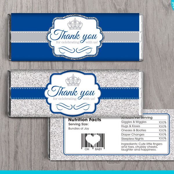 Royal Blue and Silver Candy Wrappers - Etsy