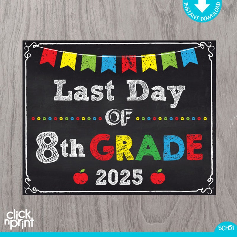 First Day of 8th Grade - Etsy