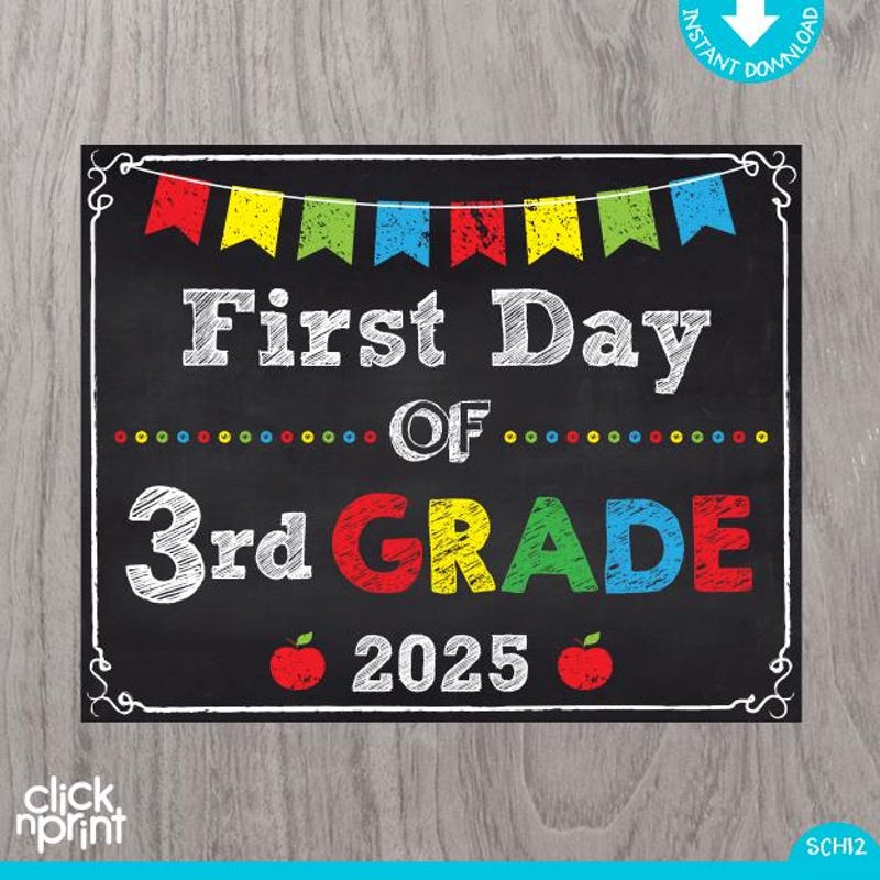 3rd Grade Sign - Etsy