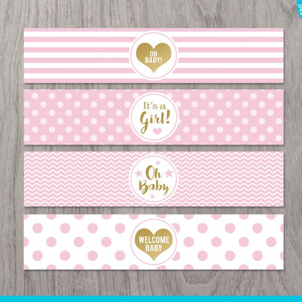 Baby Girl Gold Print - Etsy