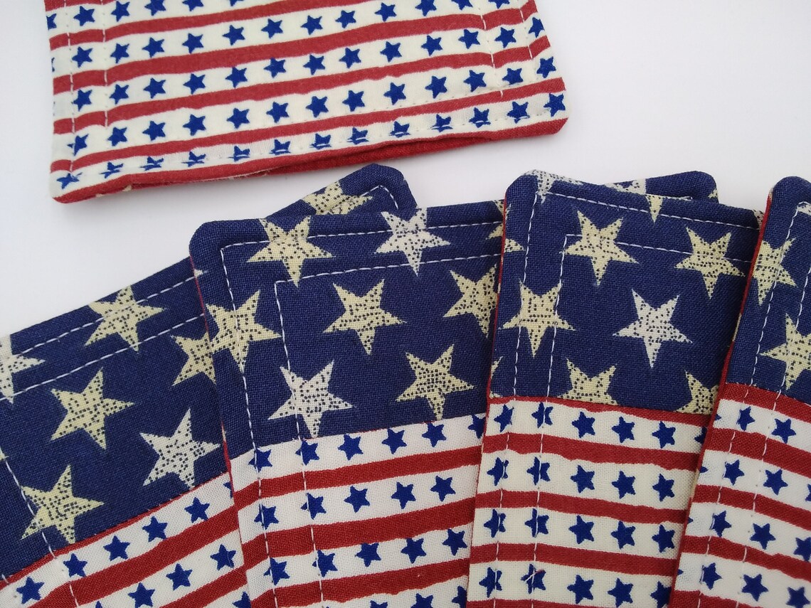 Patriotic Mug Rugs Set of 6 and Free Shipping - Etsy
