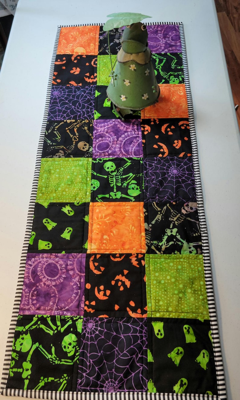 Spellbound Quilted Halloween Table Runner Table Topper Fall Table ...