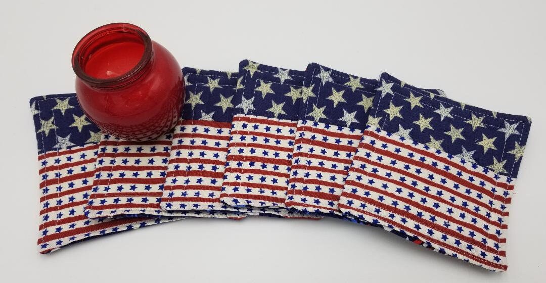 Patriotic Mug Rugs - Set of 6 and Free Shipping! - Etsy