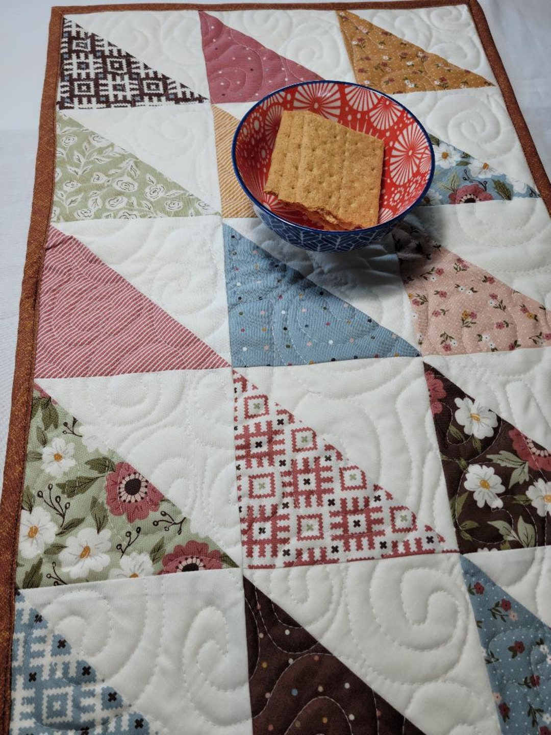 Folklore Quilted Table Runner Autumn Table Runner Thanksgiving Table Runner Fall Table Runner ...