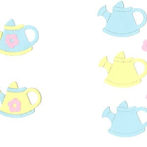 10 Watering Can 10 Flower Cutout Cut Out Paper Piecing, Embellishment ...