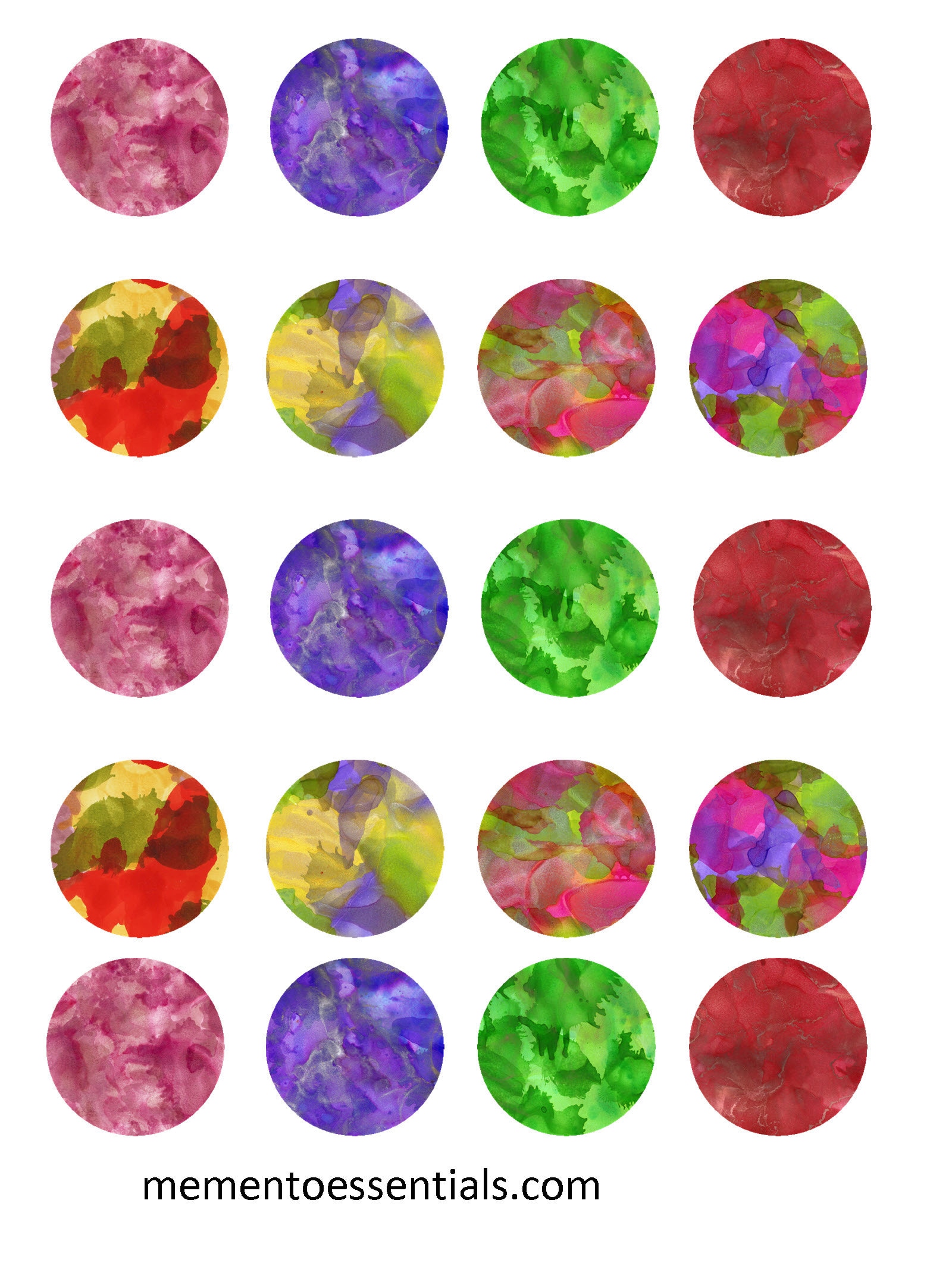 Alcohol Print Printable Downloads, Round & Rectangle Digital Sheet 5 ...