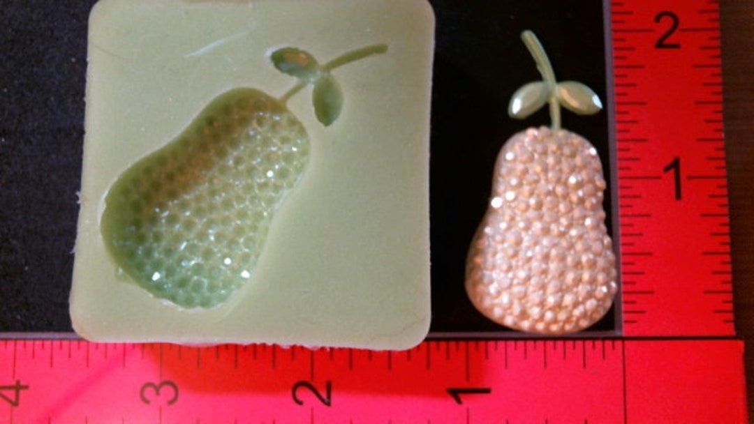 Silicone Mold Pear Fruit Used With Wax, Candle, Gypsum, Resin, Hot Glue ...