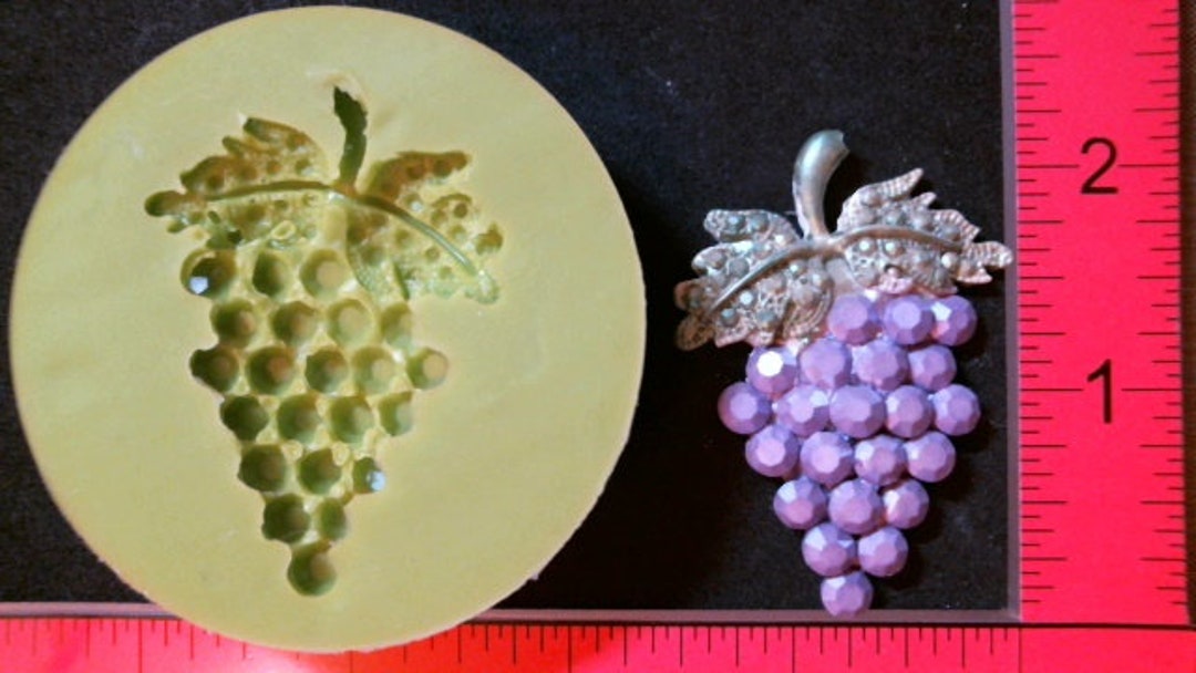Silicone Mold Elegant Grape Grapes Pin Jewelry Used With Wax, Gypsum ...