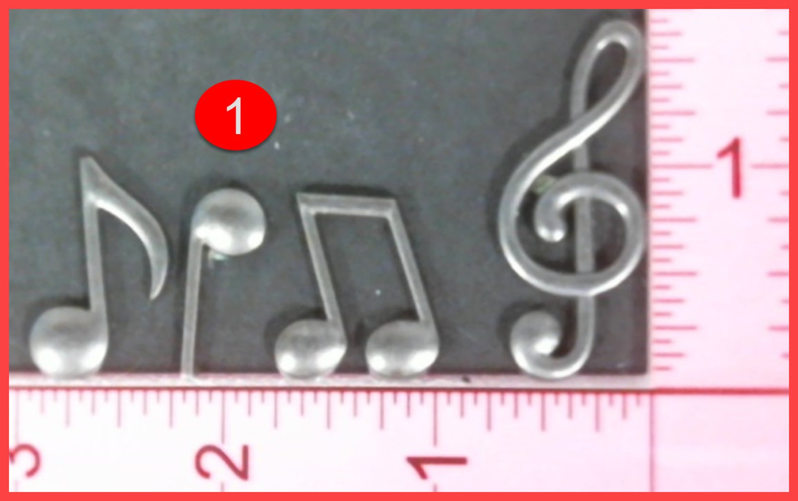 Silicone Mold Music Notes Treble Whole Half Quarter Eight Note Used ...