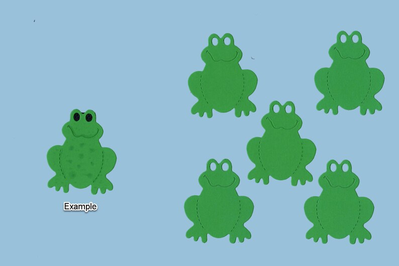 10 Frogs Cutout Cut Out Paper Piecing, Embellishment - Etsy