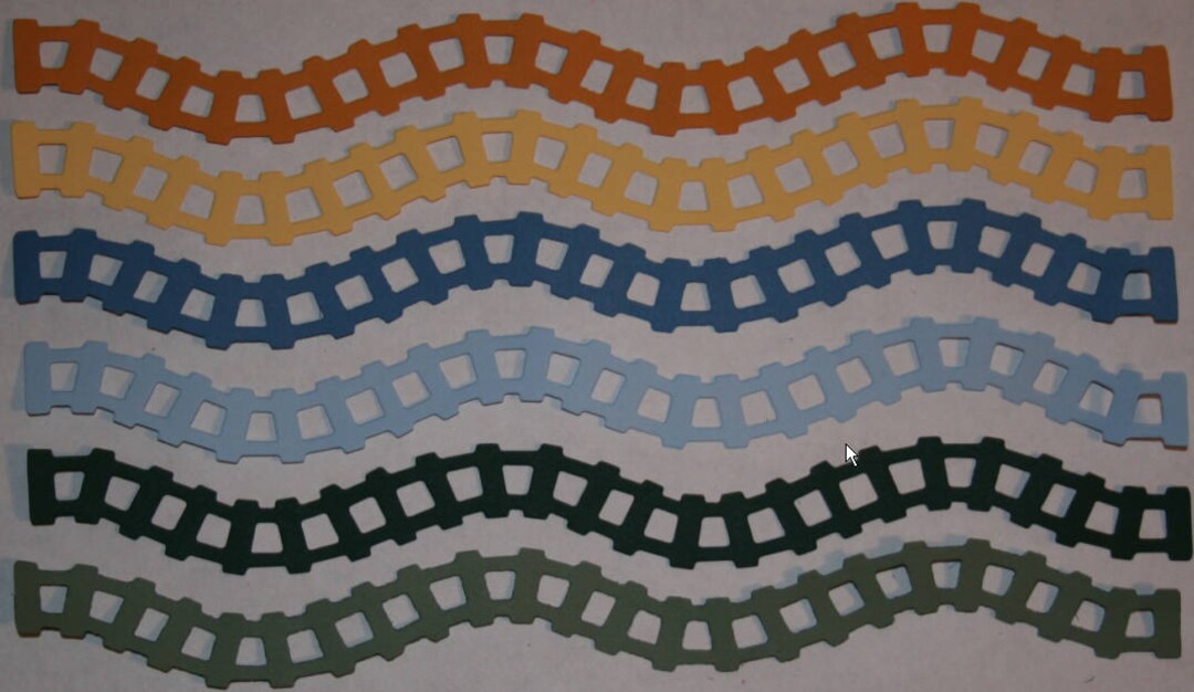4 Train Track Traintrack Border Die Cut Railroad, Scrapbooking, Paper ...