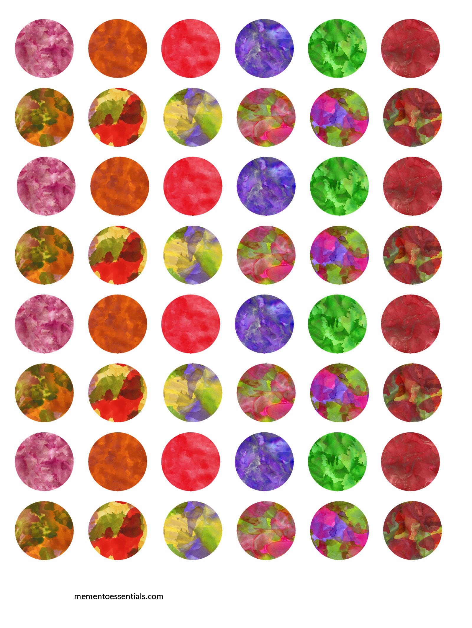 Alcohol Print Printable Downloads, Round & Rectangle Digital Sheet 5 ...