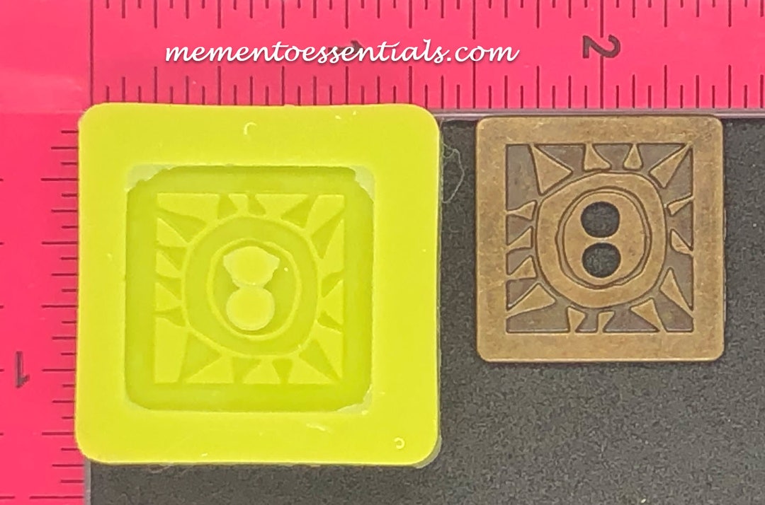 Silicone Mold Sun Button You Can Use With Wax, Gypsum, Resin, Hot Glue ...