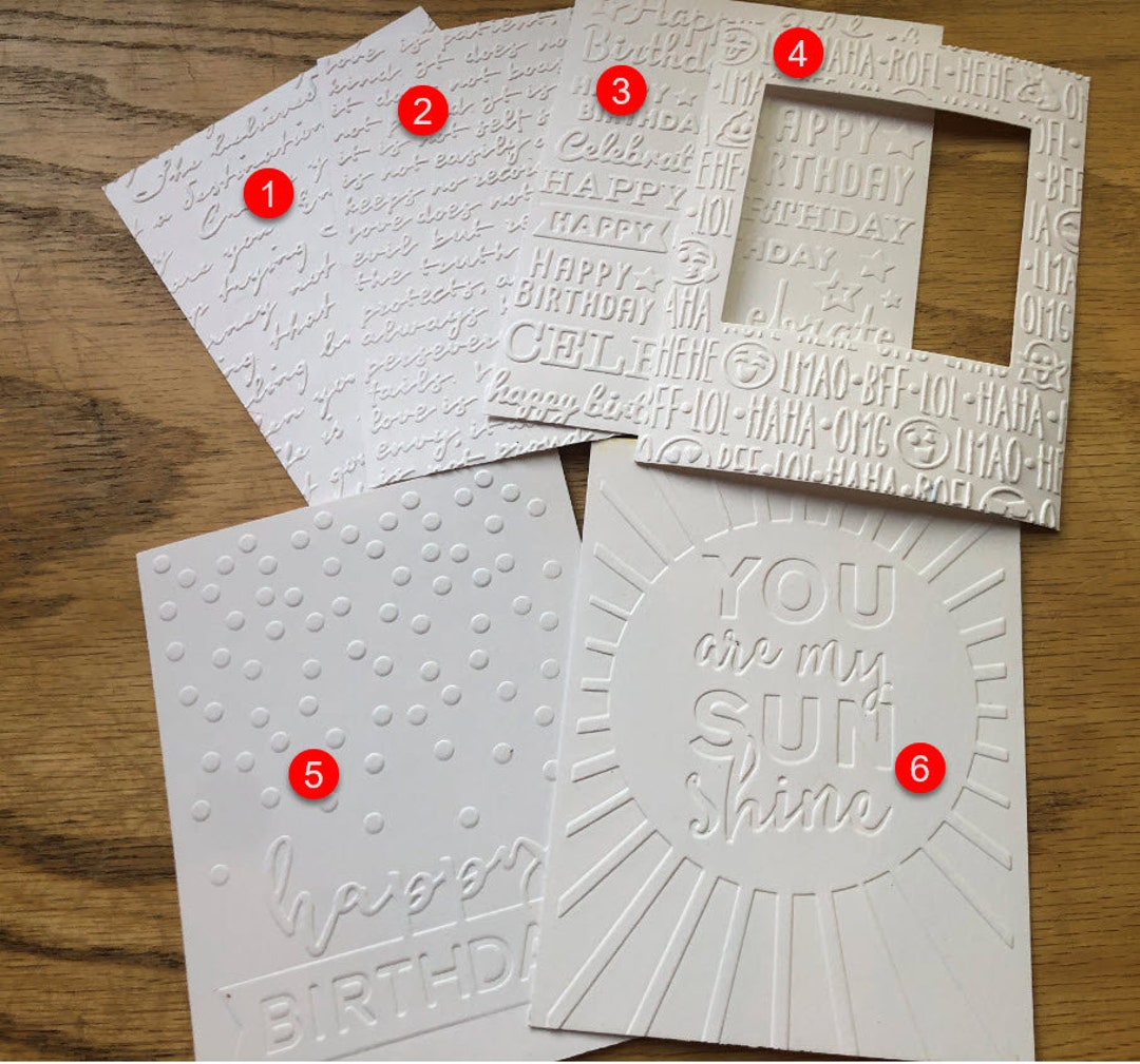 3D Embossed Card Front Topper A2 Textured Scrapbooking Happy Birthday ...