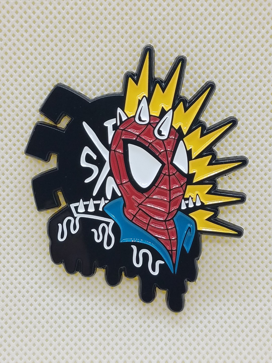 Spidey Punked 2.5 Soft Enamel Pin - Etsy
