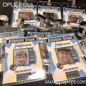 OPLE Props Jurassic Park Idcards Badge Ingen Dennis Nedry Alan Grant ...