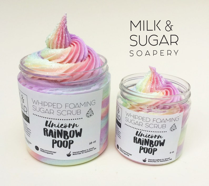 Unicorn Rainbow Foaming Sugar Body Scrub Soap Kids Birthday - Etsy