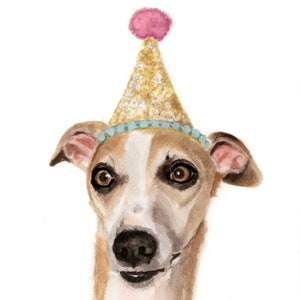 Birthday Whippet Card - Etsy