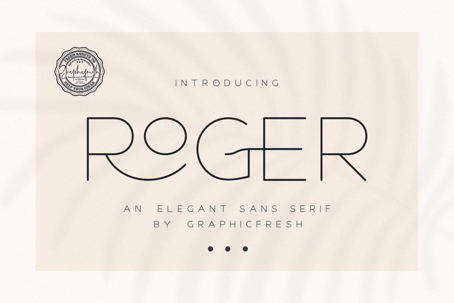 Roger an Elegant Sans Serif, Elegant Font, Clean Font, Minimalist Font ...